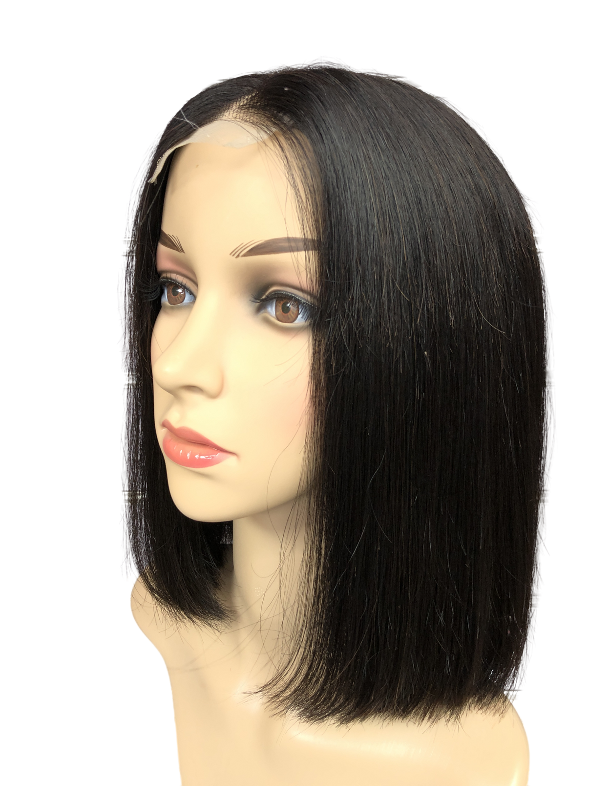 SDD Glueless Human Hair Bob Wig 250% Density 2*6 Kim Closure Bob Wig B ...